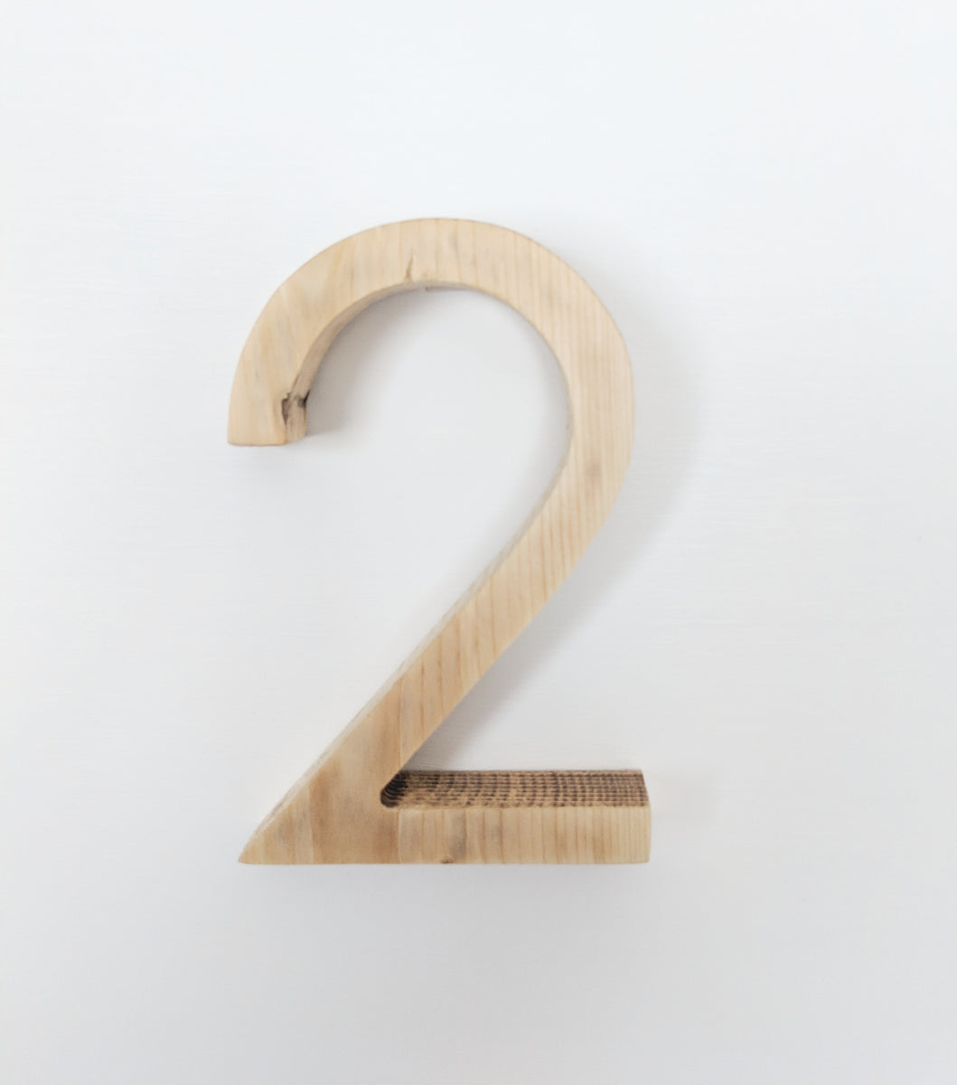 5" Unfinished Wood Century Gothic Numbers – Real Wood Elements